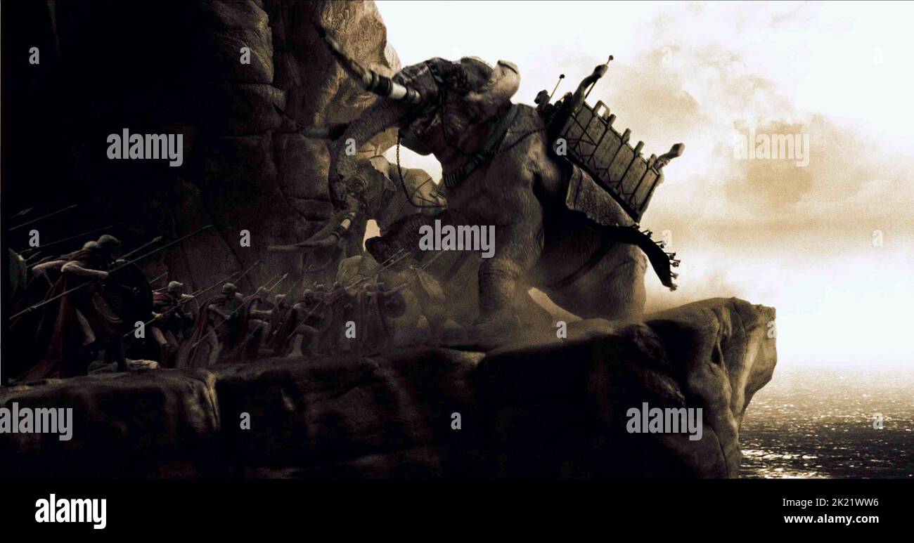 SPARTAN SOLDIERS, GIANT ELEPHANT, 300, 2006 Stock Photo - Alamy
