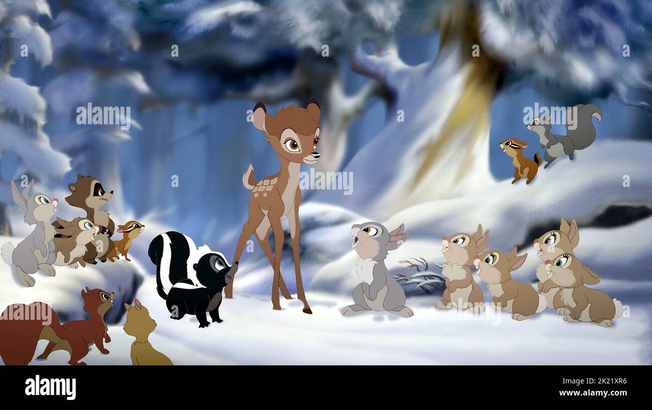 FLOWER THE SKUNK, BAMBI, THUMPER, BUNNY RABBITS, BAMBI II, 2006 Stock ...