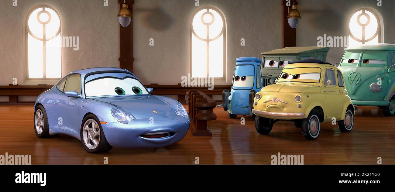 SALLY CARRERA, GUIDO, SARGE, LUIGI, FILLMORE, CARS, 2006 Stock Photo - Alamy