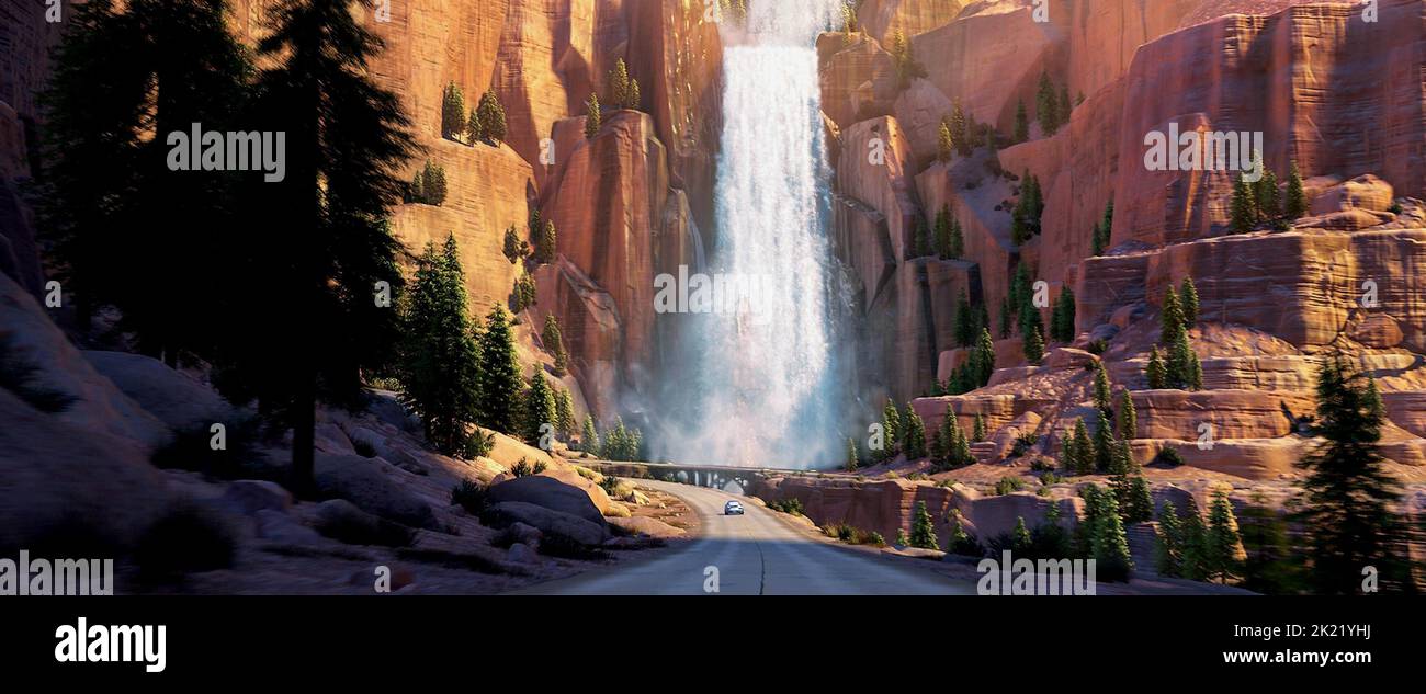 WATERFALL SCENE, CARS, 2006 Stock Photo - Alamy