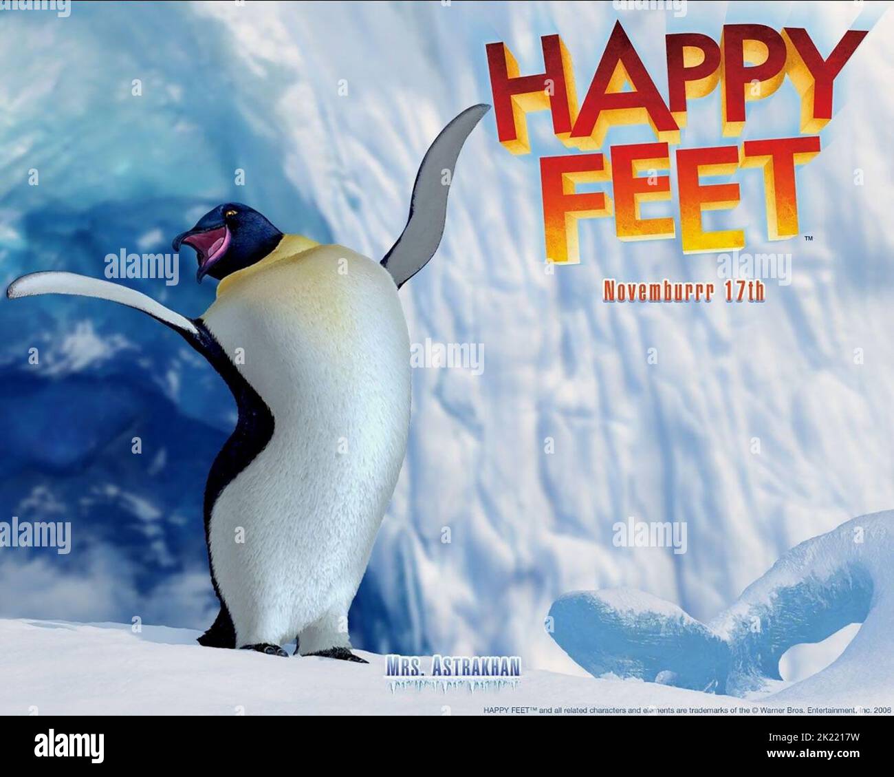 MRS. ASTRAKHAN POSTER, HAPPY FEET, 2006 Stock Photo - Alamy