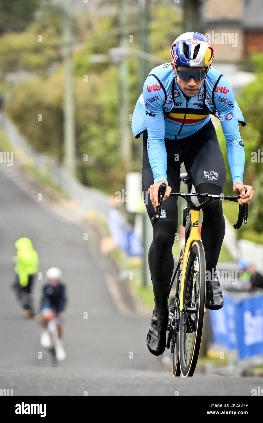 Belgian Wout van Aert pictured during a training session ahead of the ...