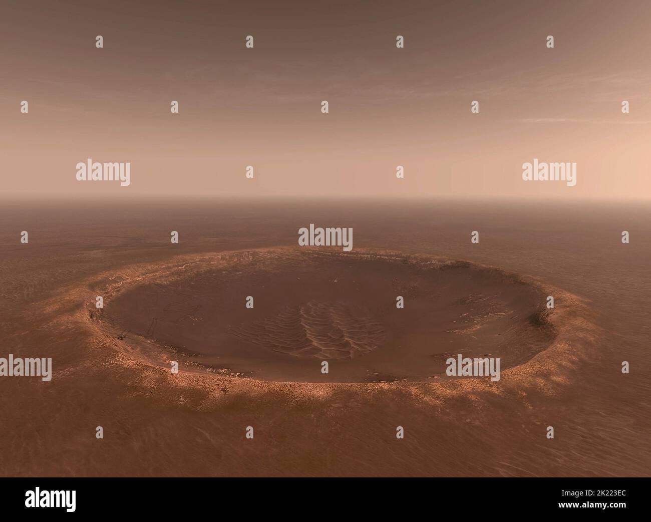 Mars surface crator hi-res stock photography and images - Alamy