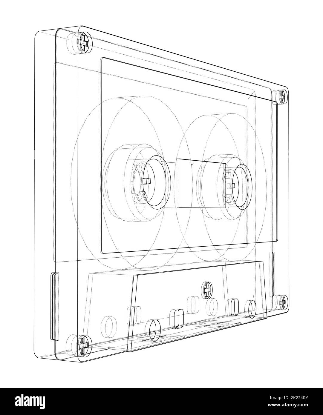 Cassette tape. Vector rendering of 3d Stock Vector Image & Art - Alamy