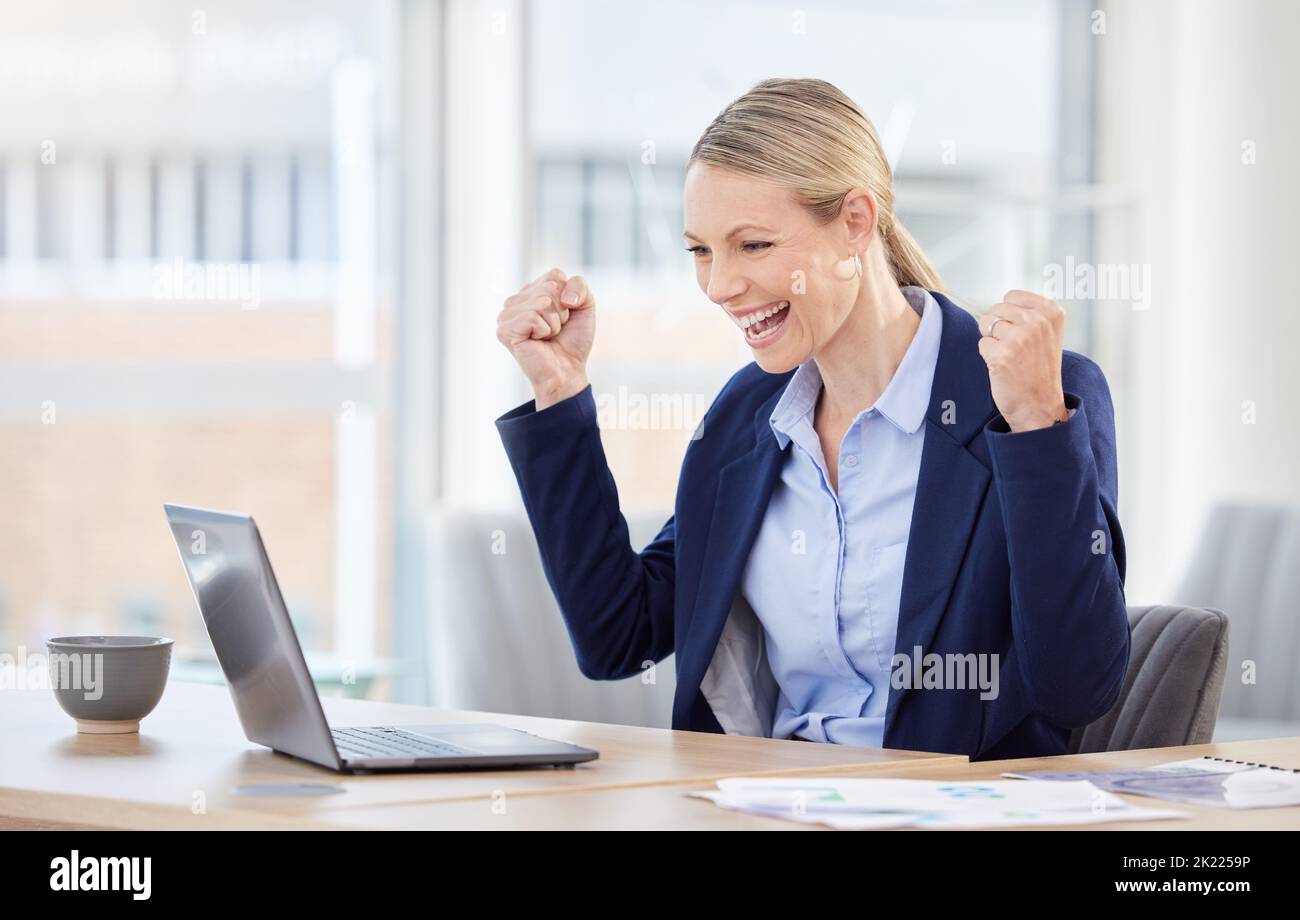 Excited office worker hi-res stock photography and images - Alamy