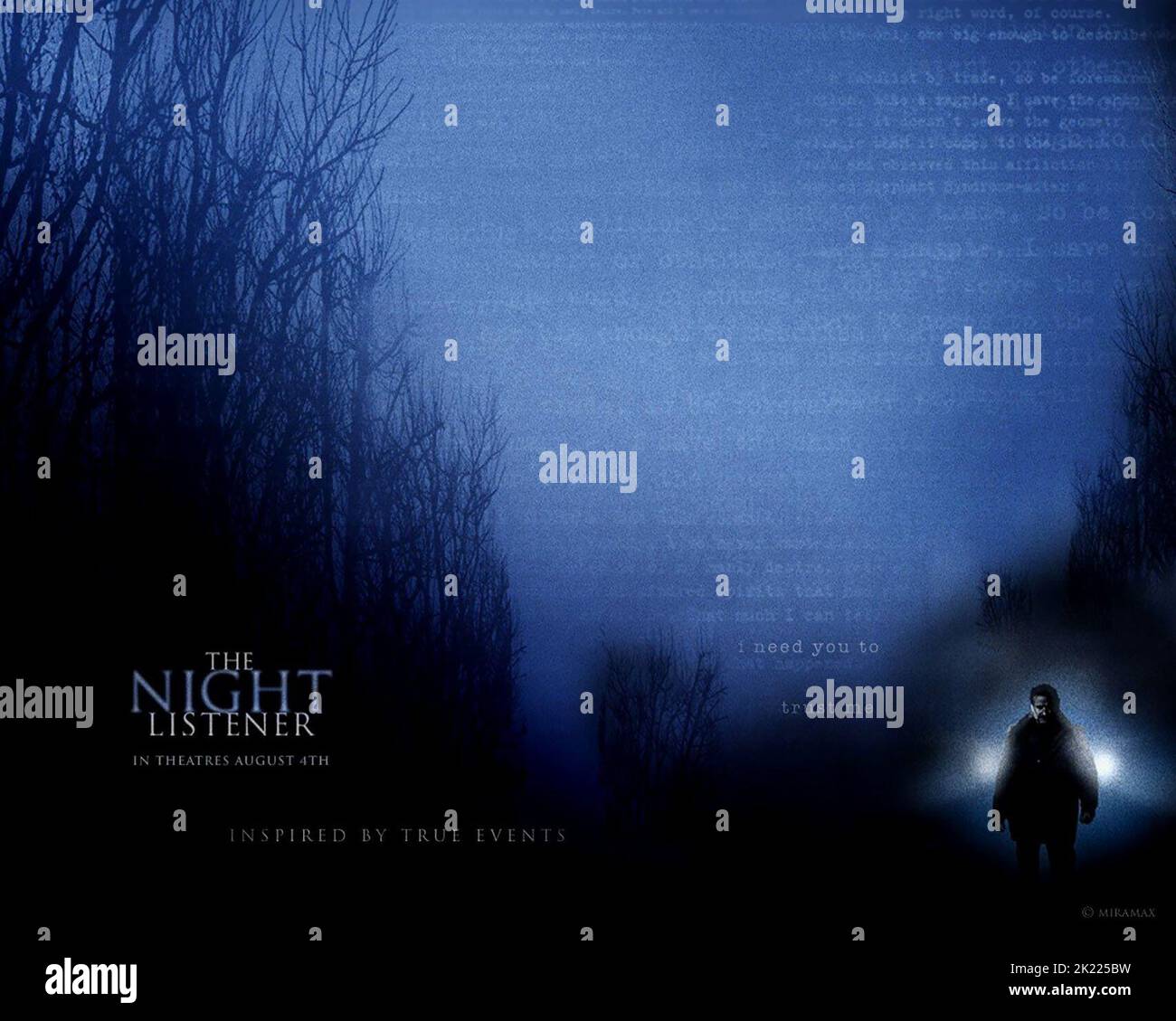 ROBIN WILLIAMS POSTER, THE NIGHT LISTENER, 2006 Stock Photo - Alamy