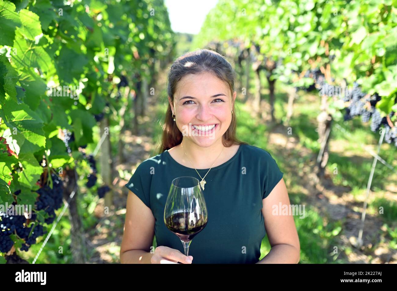 Durbach, Germany. 13th Sep, 2022. Sina Erdrich, 73rd German Wine Queen ...