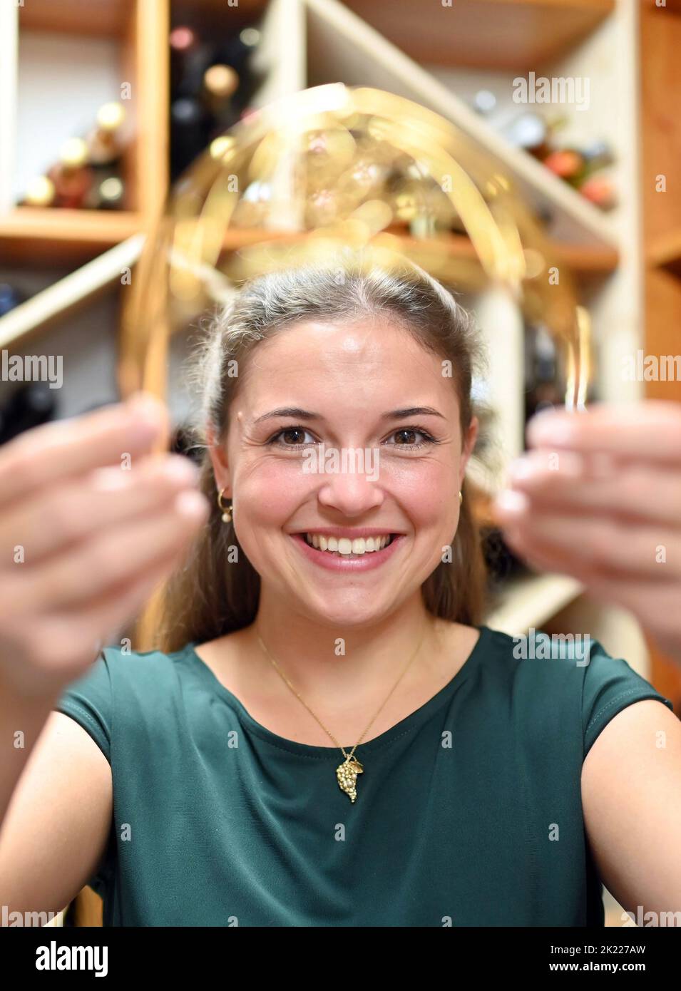 Durbach, Germany. 13th Sep, 2022. Sina Erdrich, 73rd German Wine Queen ...