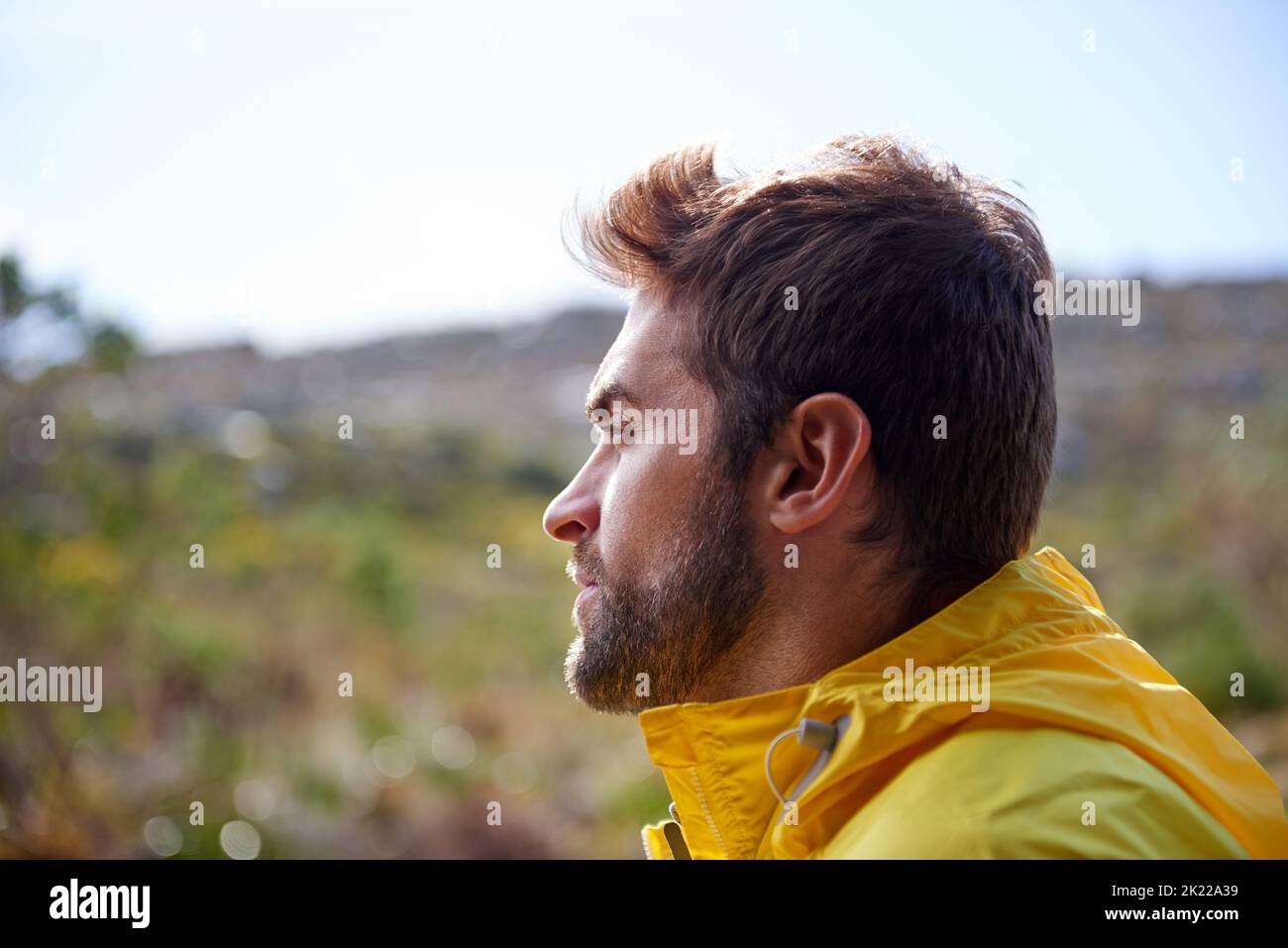 Getting some perspective for determining his goals. a handsome young ...