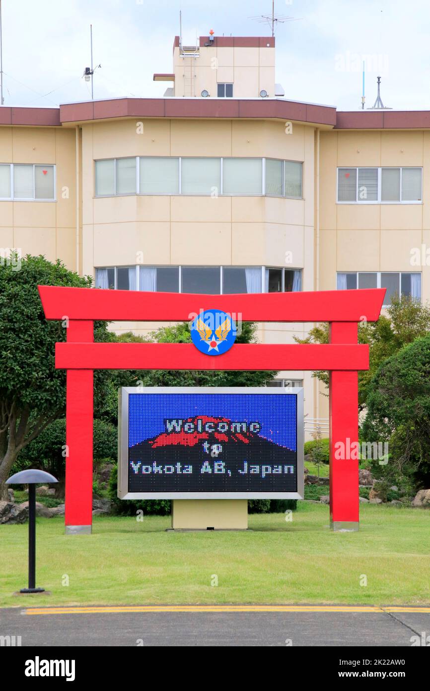 Torii gate at U.S. Air Force Yokota Base Tokyo Japan Stock Photo - Alamy