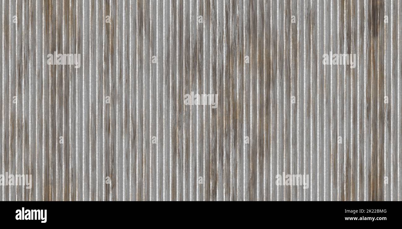 Seamless corrugated steel sheetmetal 3D rendered pattern. A tileable ...