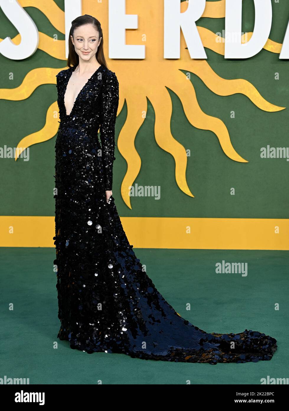 Leicester Square, London, September 21st, 2022, UK. Andrea Riseborough ...