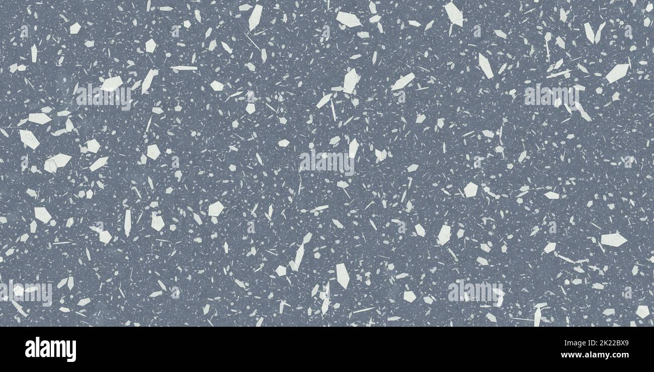 Seamless blue gray granite terrazo flooring texture. Realistic chipped marble high resolution ...