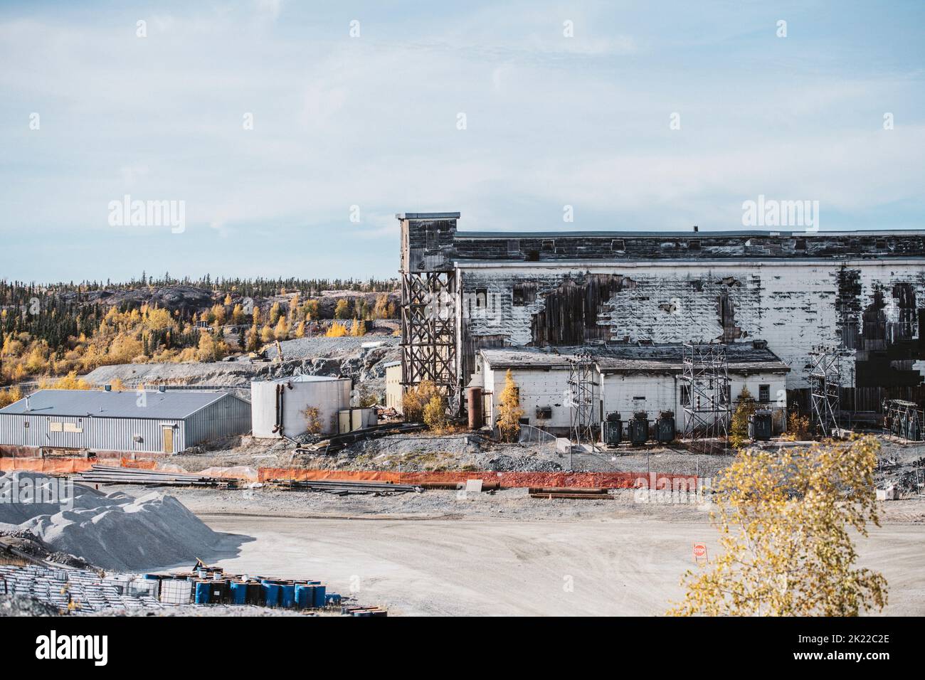 The Giant Mine's former mill is shown during a site surface tour of the ...