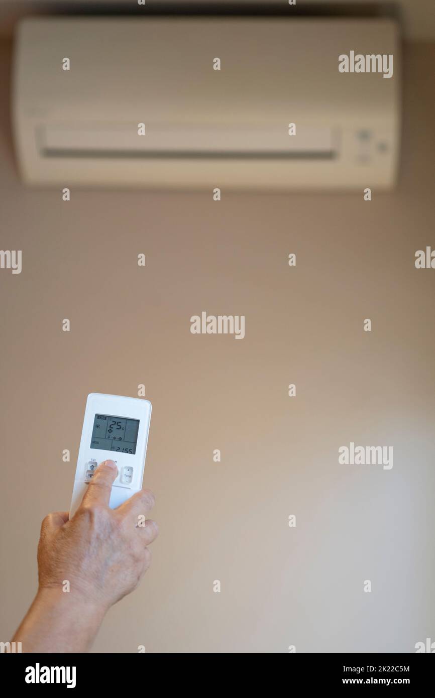 Air conditioner remote control hi-res stock photography and images - Alamy