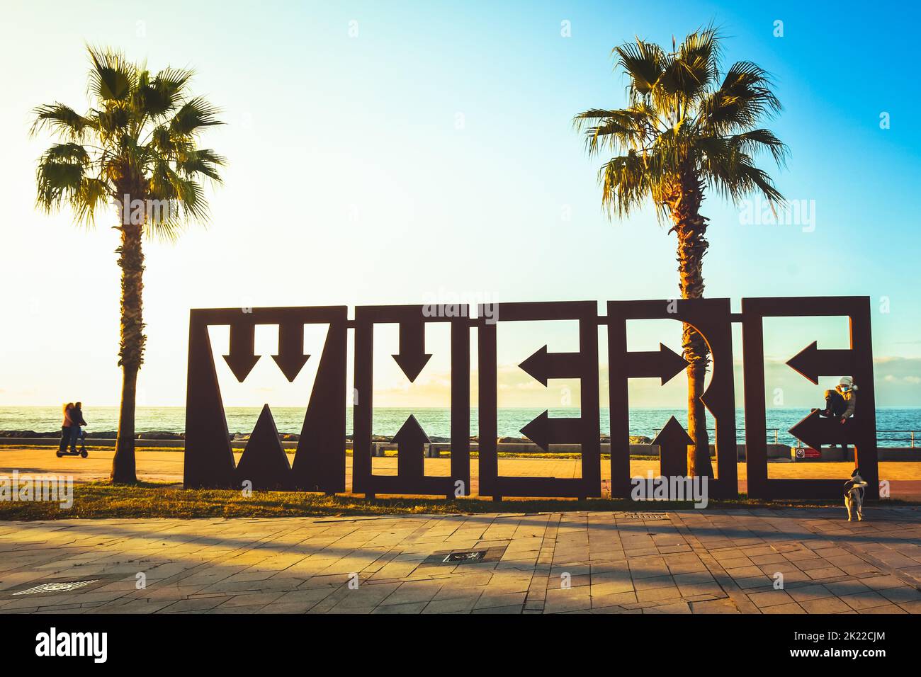 Batumi, Georgia - 25th september, 2021: Where monument in Batumi resort ...