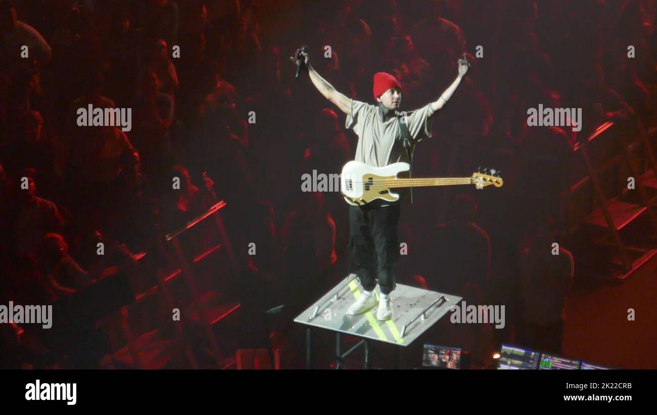 Anaheim, California, USA 17th September 2022 Tyler Joseph of Twenty One ...