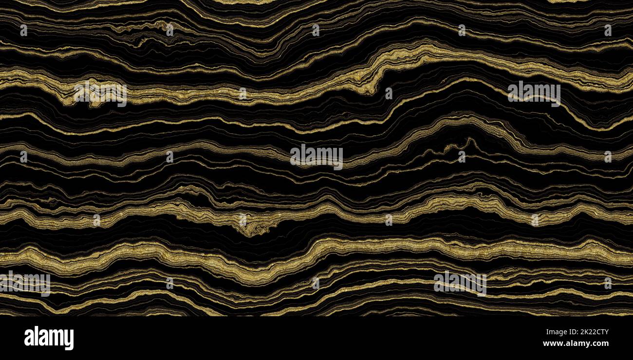 Seamless black marble agate texture with gold encrusted veins ...