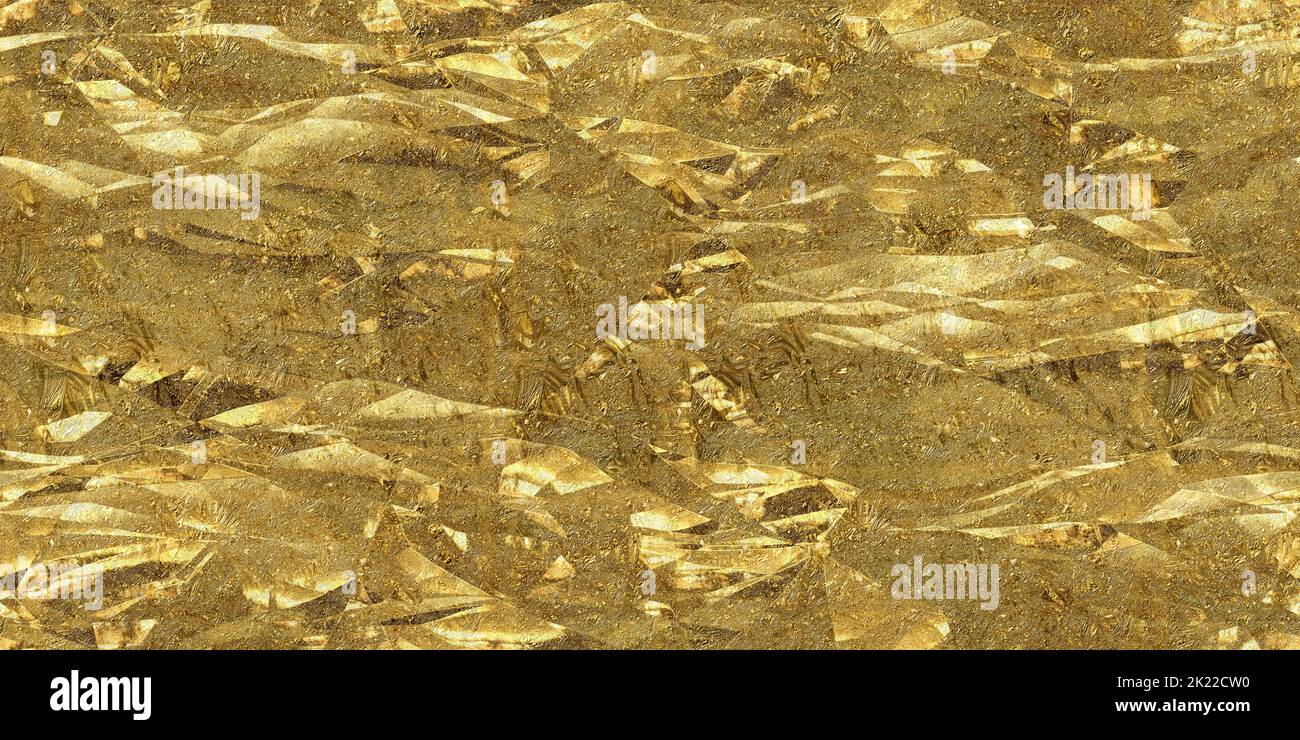 Seamless crumpled gold foil background texture. Tileable golden ...