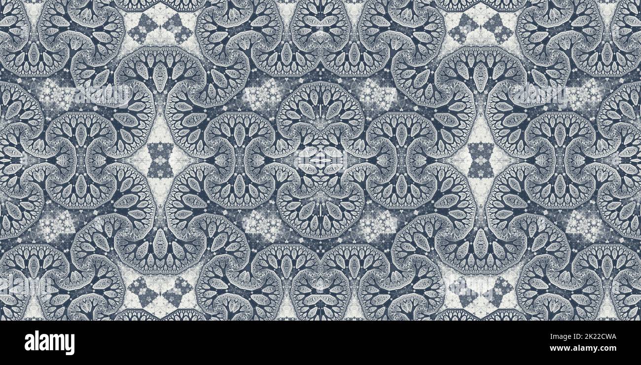 Abstract delicate intricately detailed kaleidoscope fractal lace ...