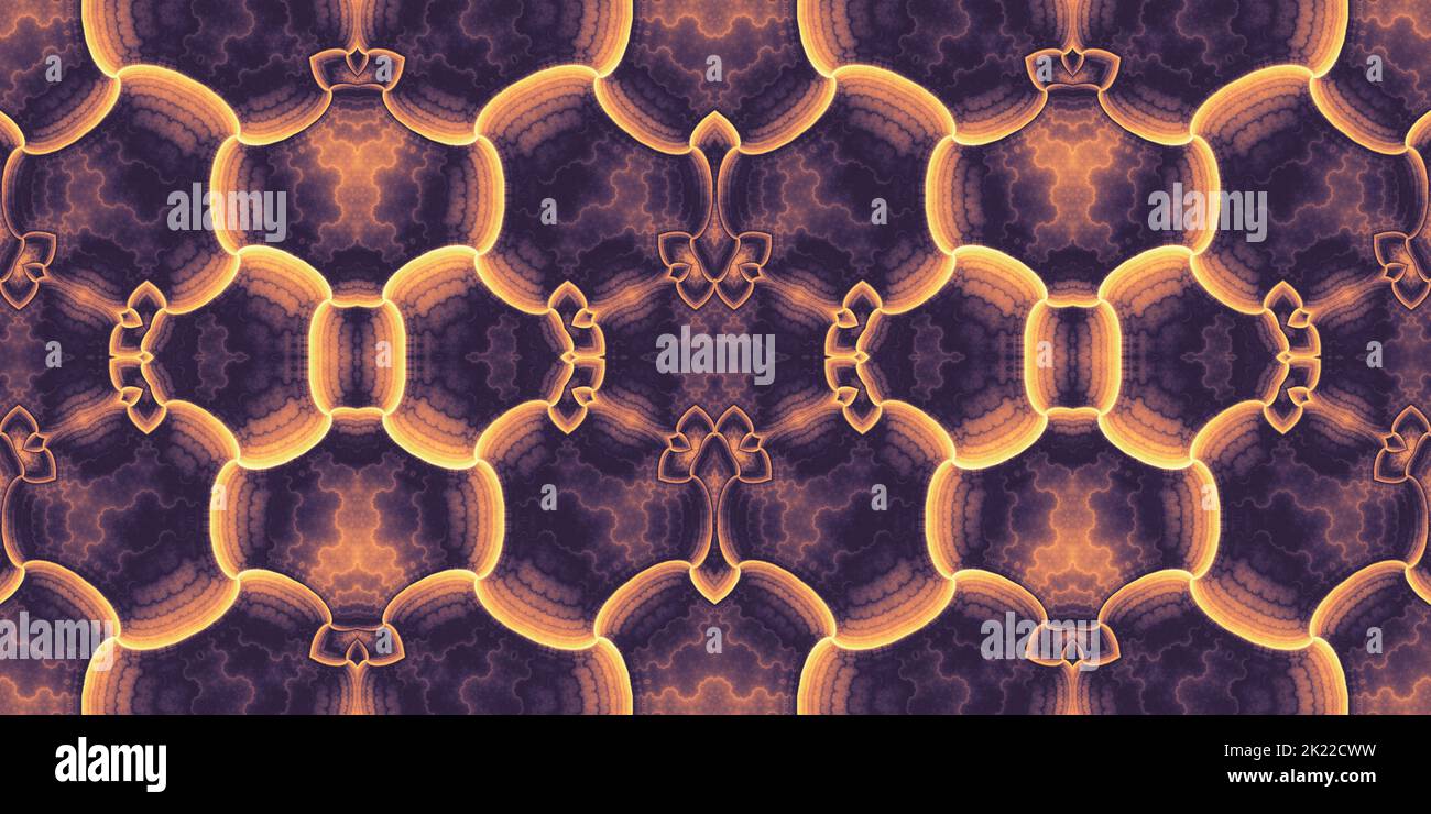 Ornate baroque kaleidoscope fractal lace seamless modern maximalist ...