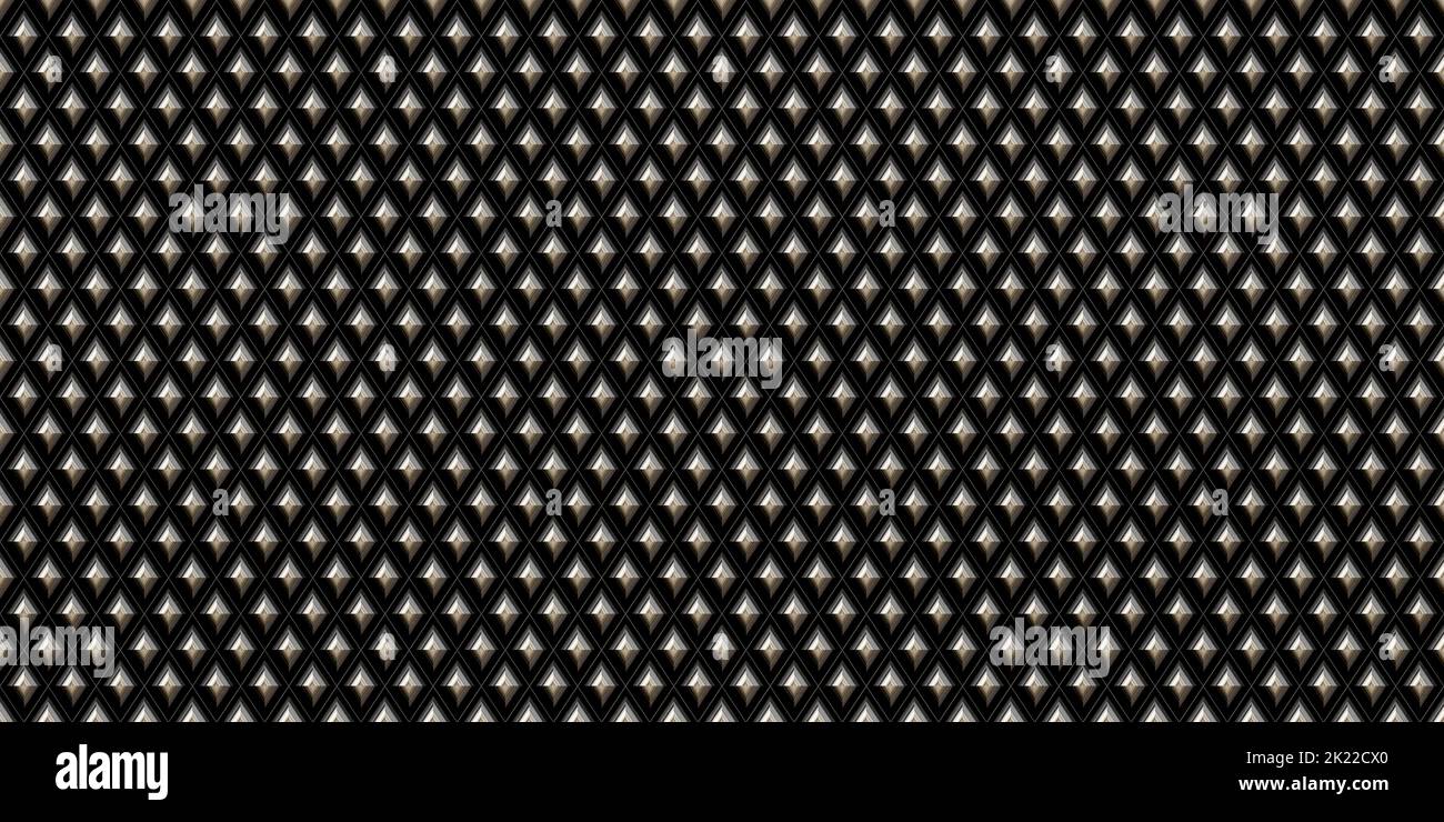Knurling dark metal diamond studs seamless texture. Industrial ...