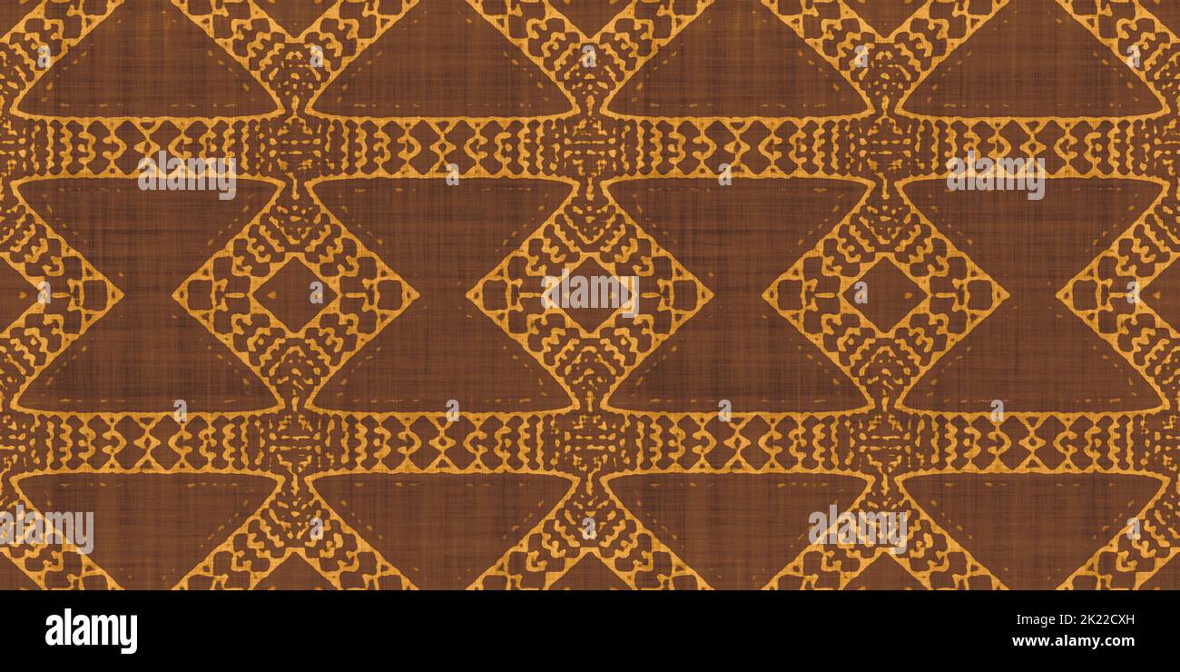 Seamless tribal ethnic earth tones batik surface design pattern on ...