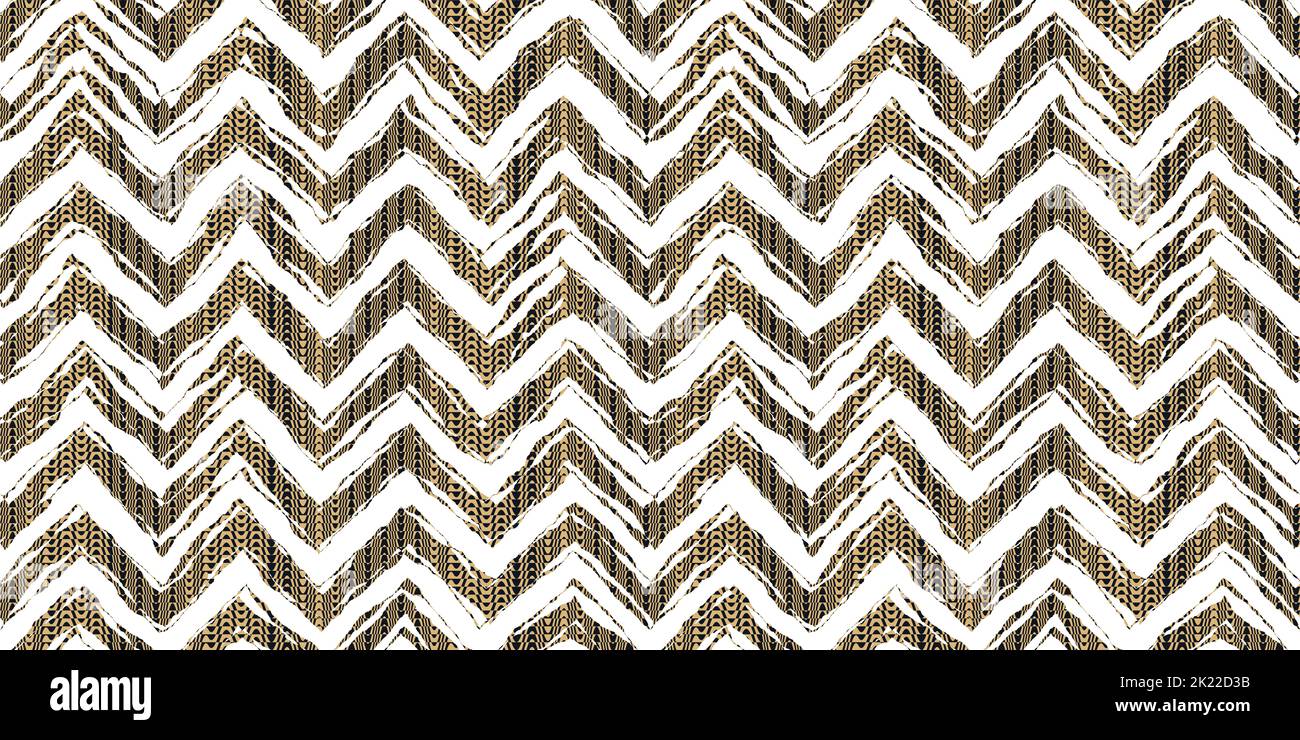 Seamless kintsugi patchwork chevron geometric tribal motif in gold ...