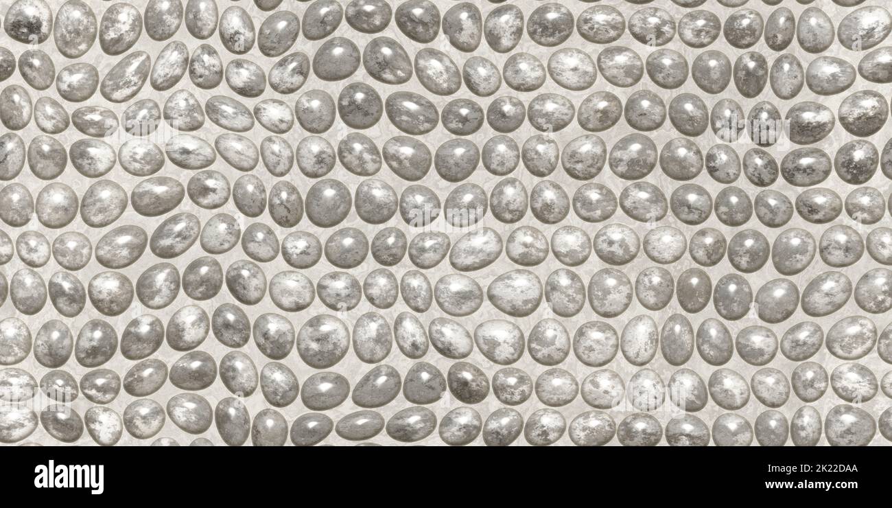 Seamless grey cobblestone background texture. Tileable shiny smooth ...