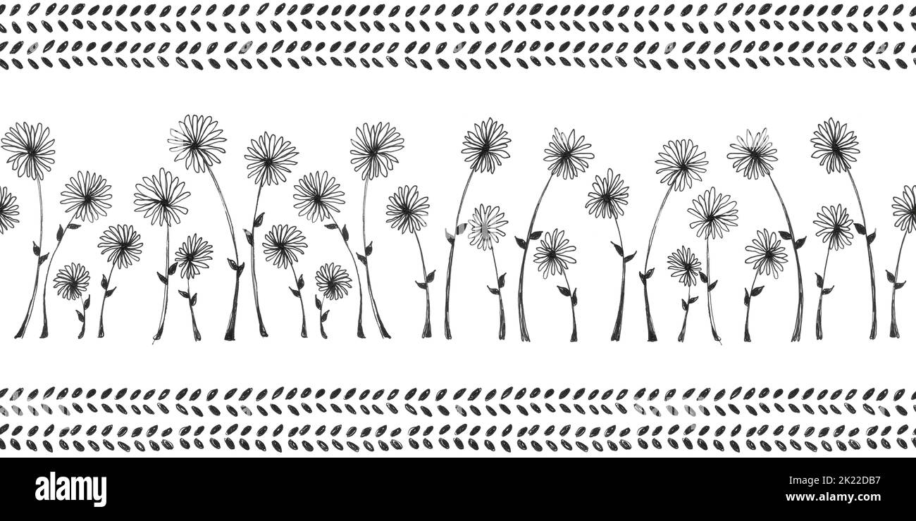 Hand drawn doodle dandelion hi-res stock photography and images - Alamy