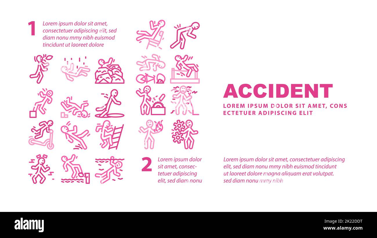 accident injury man person landing header vector Stock Vector Image ...