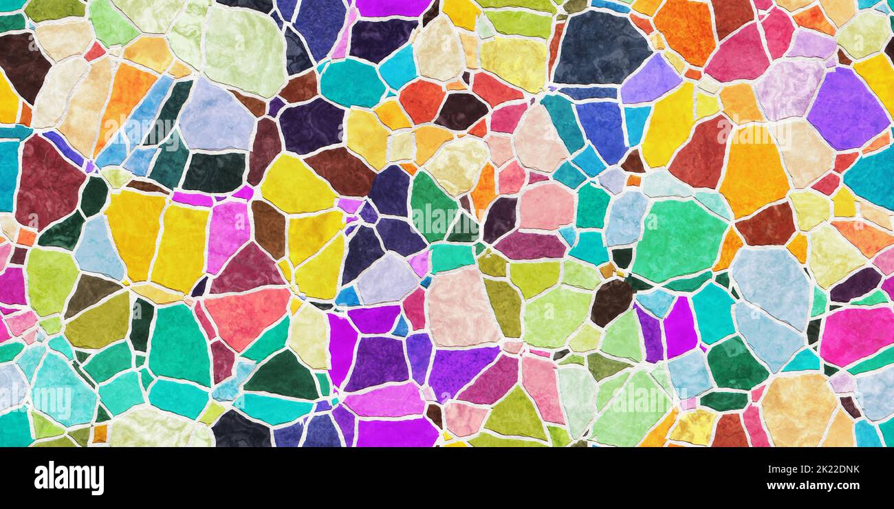 Seamless colorful rainbow broken marble mosaic tiles background texture ...