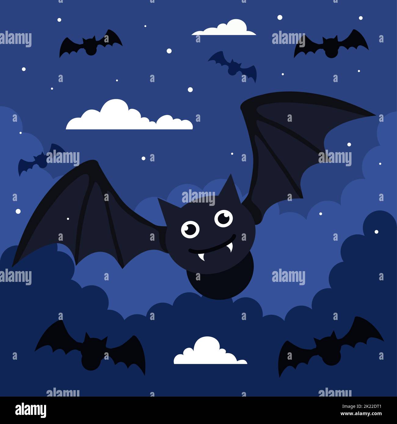 halloween bats flying Stock Vector Image & Art - Alamy