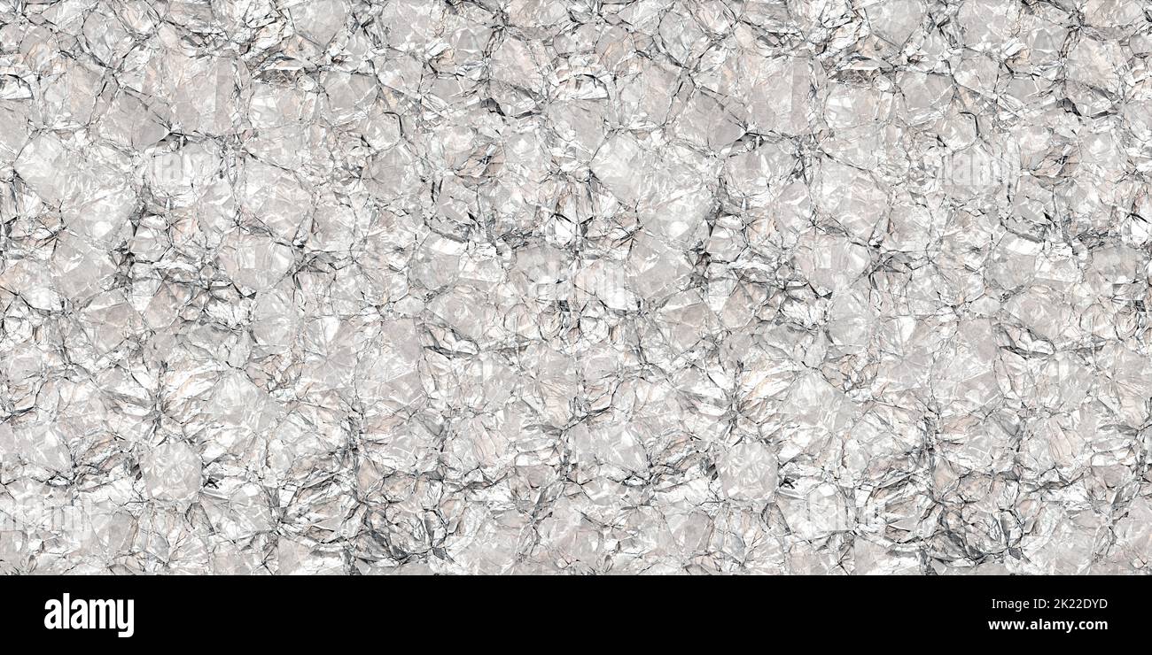 Seamless ripped and crumpled silver aluminim foil background texture ...