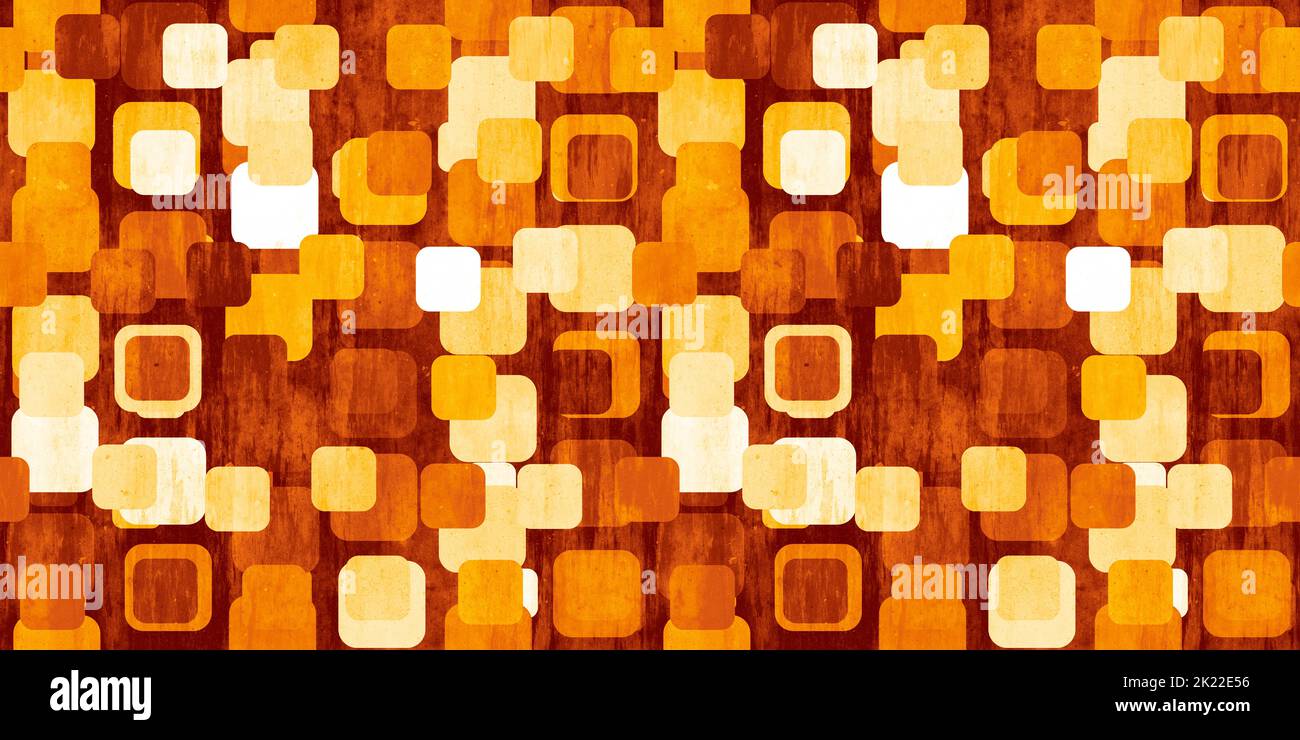 Seamless Vintage Mid century modern retro stacked squares wallpaper ...