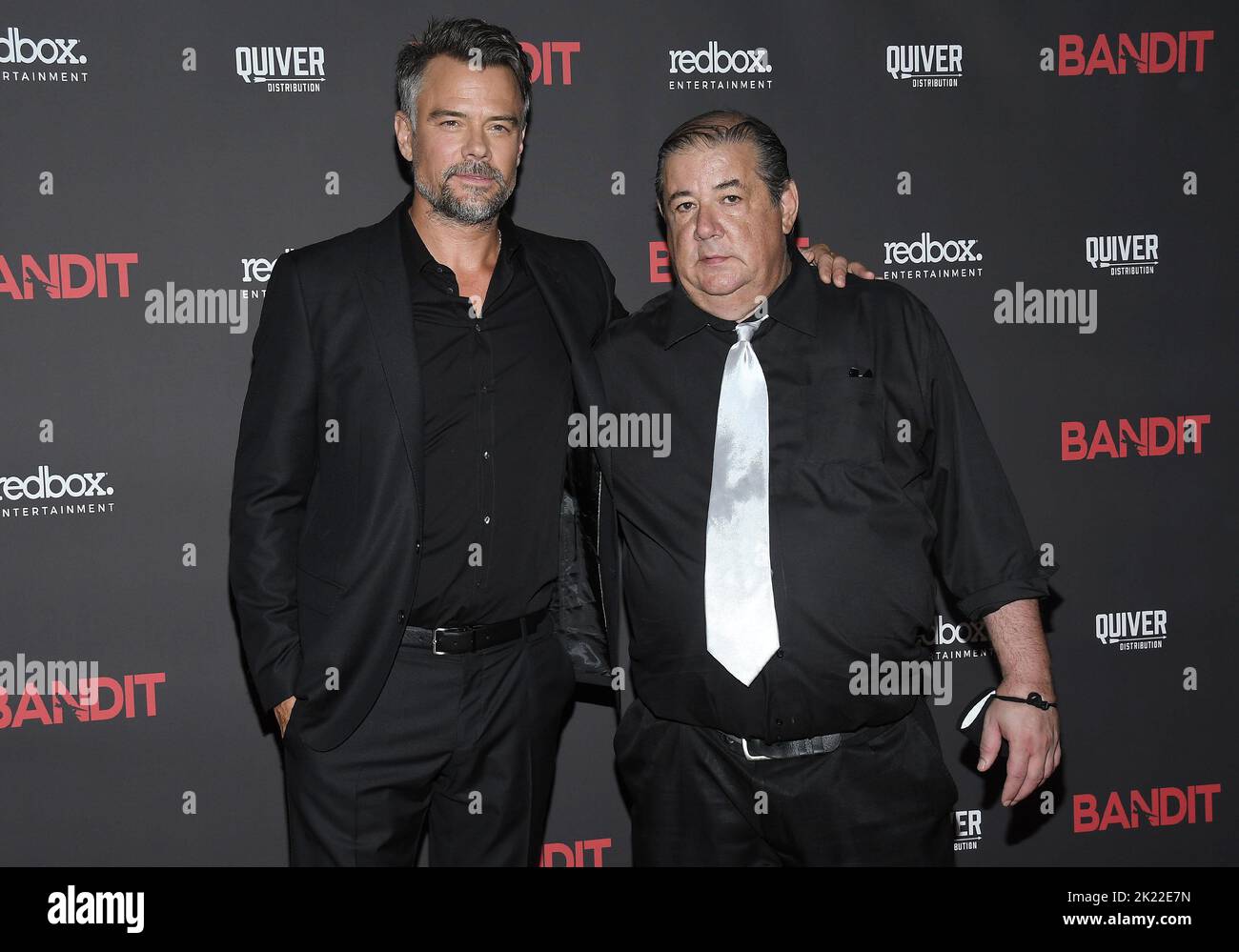 (L-R) Josh Duhamel and Gilbert Galvan Jr. at the BANDIT World Premiere ...