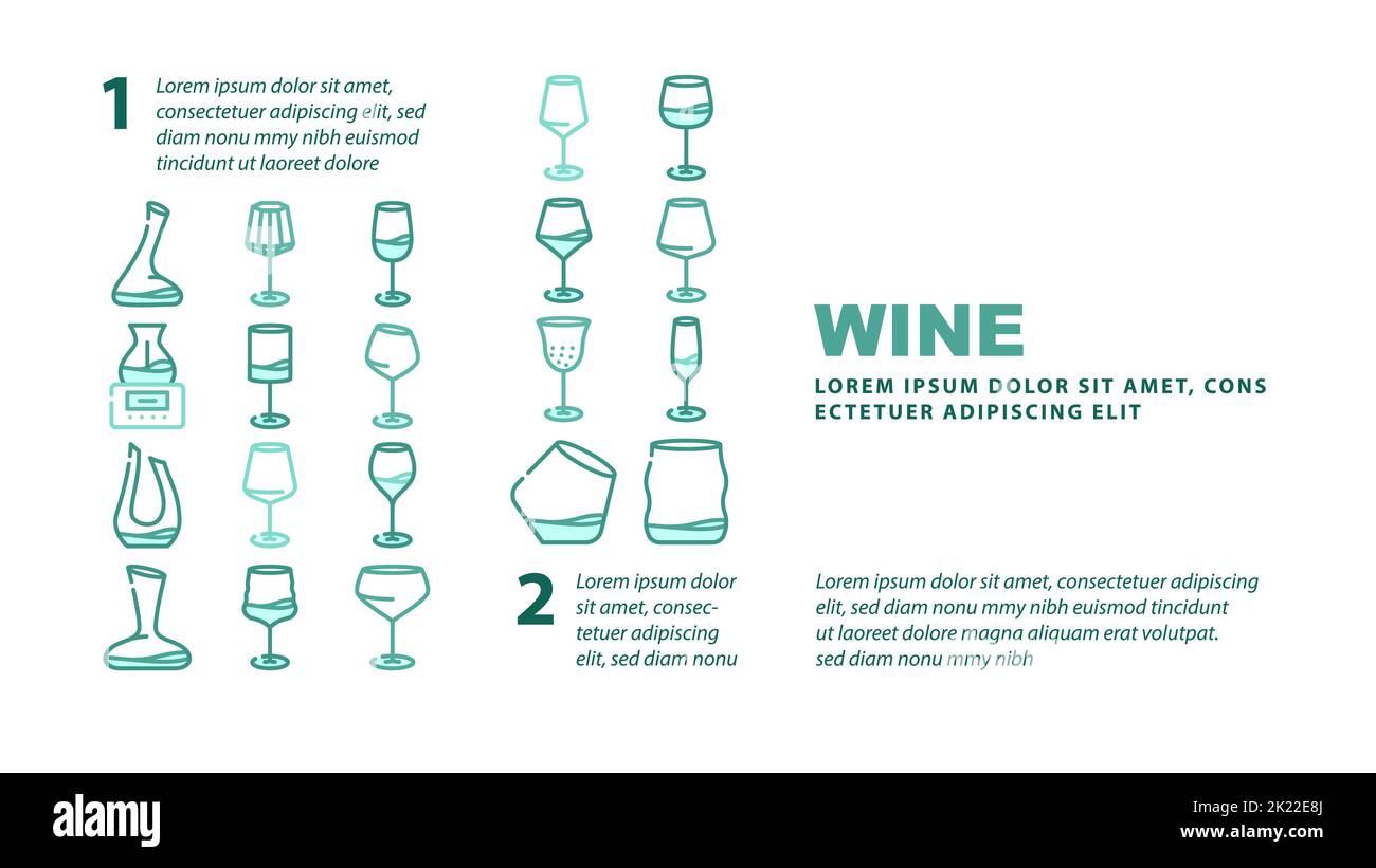 glass wine red wineglass drink landing header vector Stock Vector Image ...