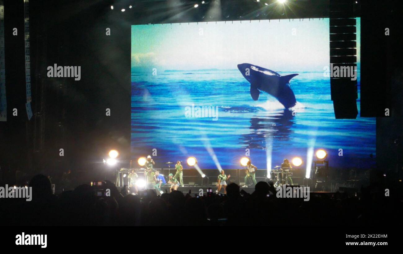 Los Angeles, California, USA 15th September 2022 Macklemore performs on ...