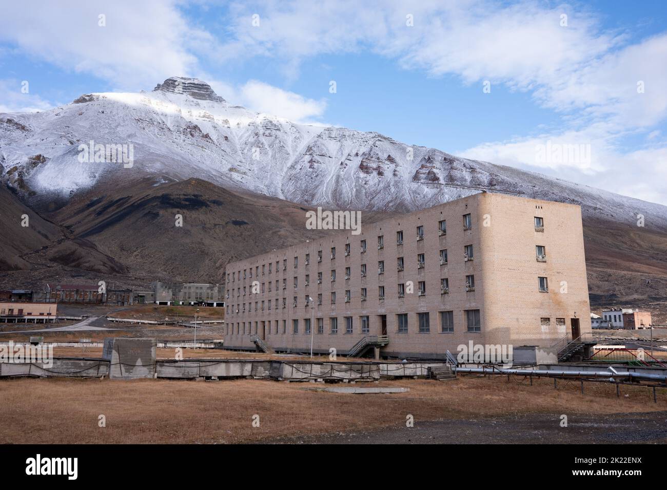 Pyramiden, Norway. 10th Sep, 2022. Abandoned buildings in the abandoned ...