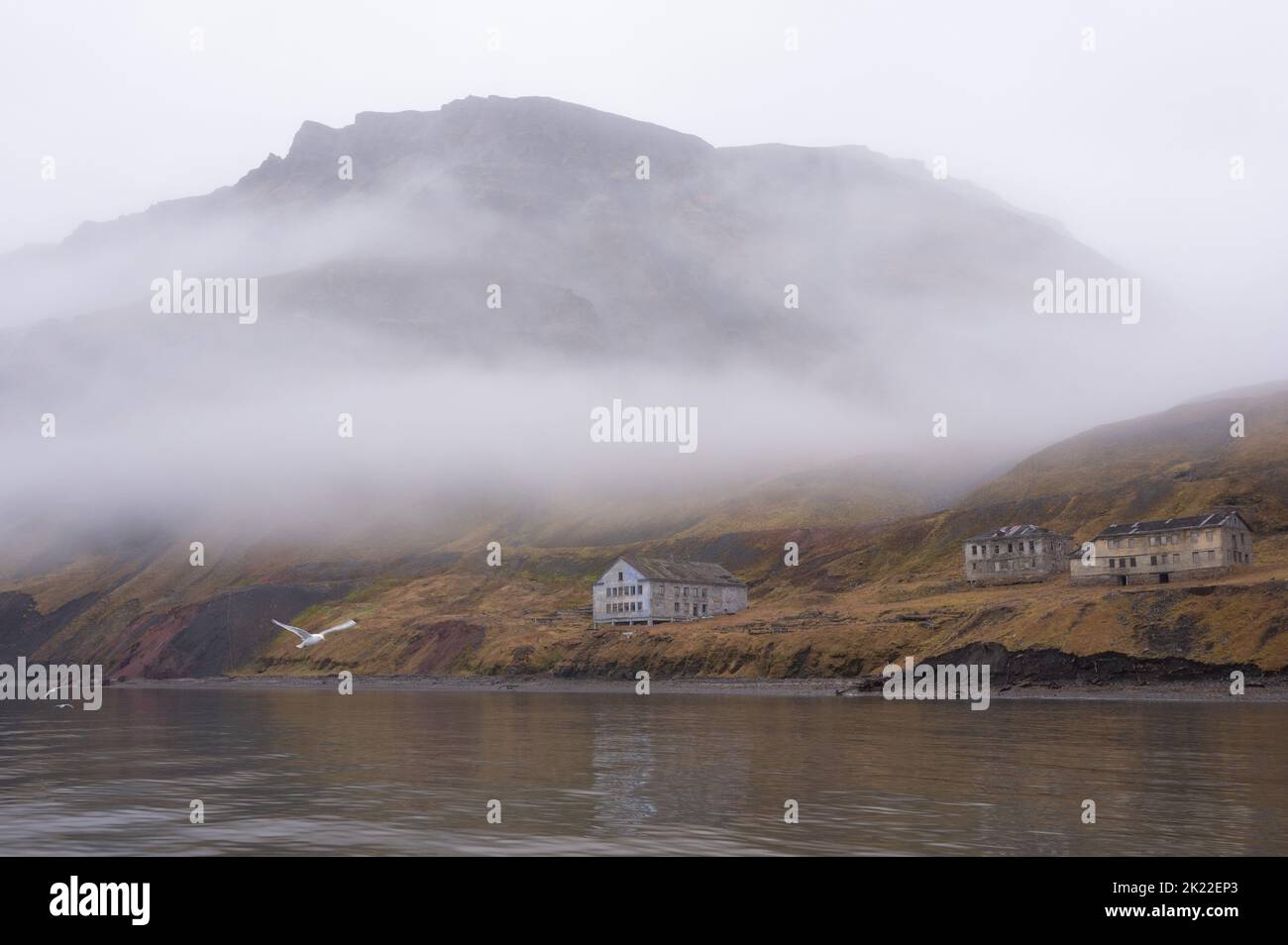 Grumant, Norway. 09th Sep, 2022. Abandoned buildings in a former ...