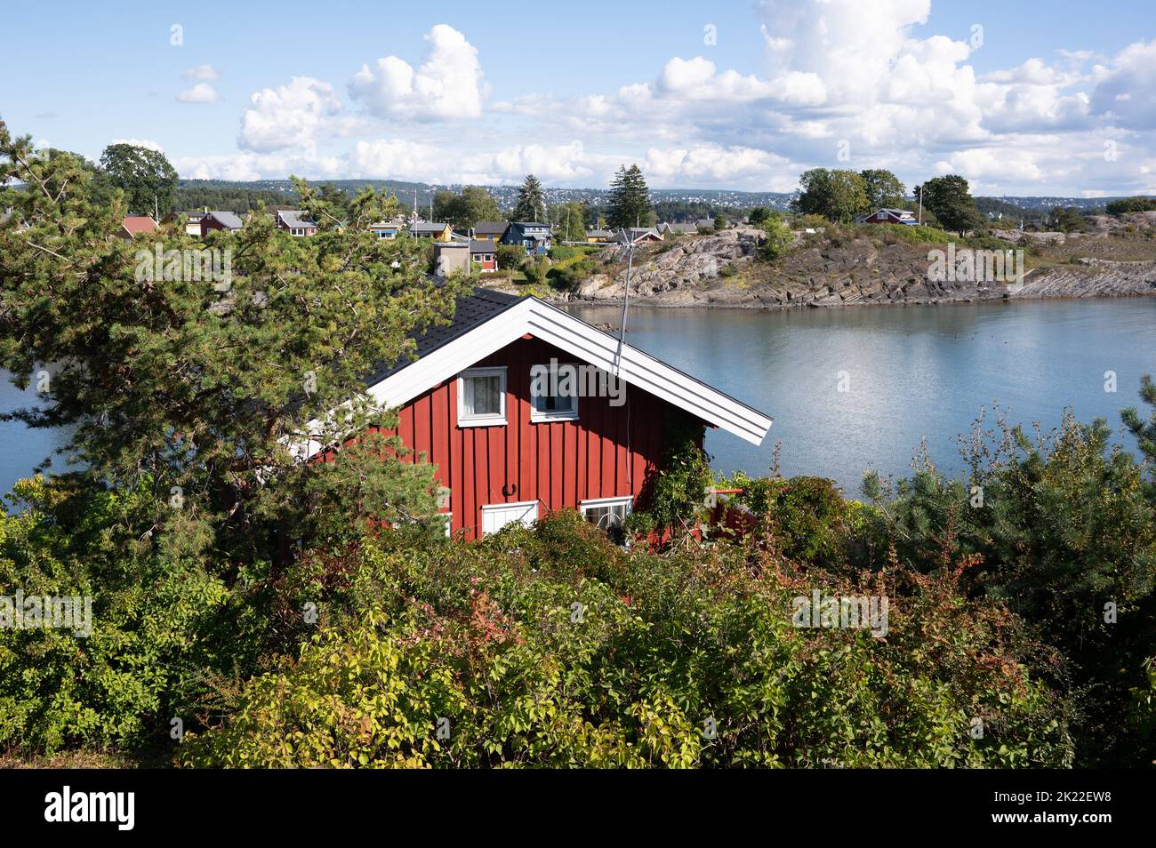 Oslo, Norway. 05th Sep, 2022. Colorful wooden houses on the island of ...