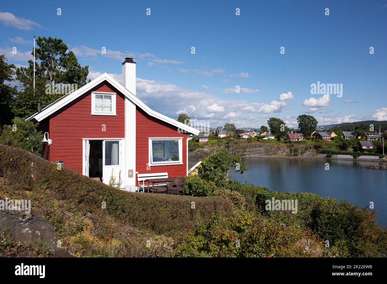 Oslo, Norway. 05th Sep, 2022. Colorful wooden houses on the island of ...