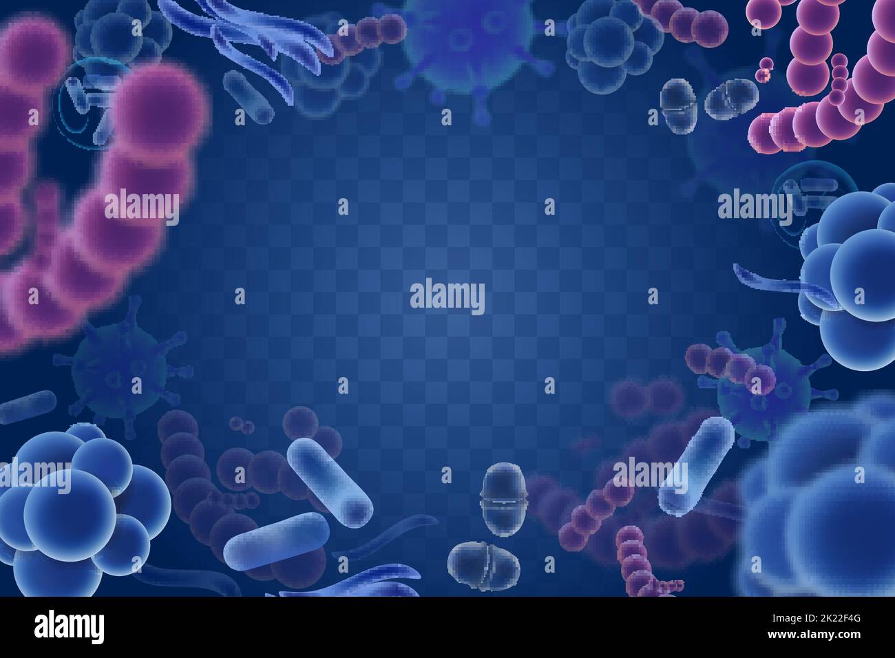 Border design bacteria illustration hi-res stock photography and images ...