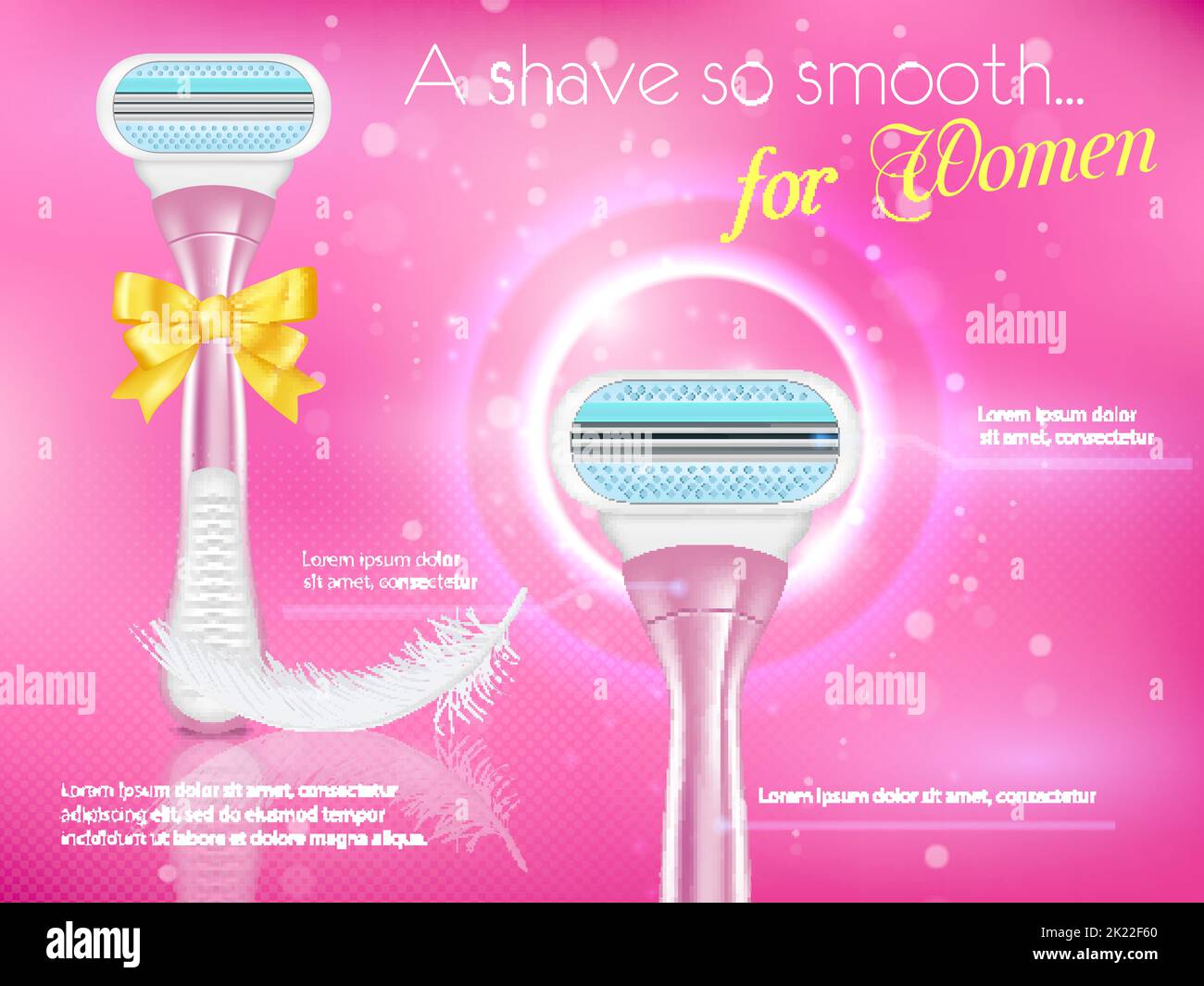 Shaving razor ads, vector realistic illustration Stock Vector Image ...