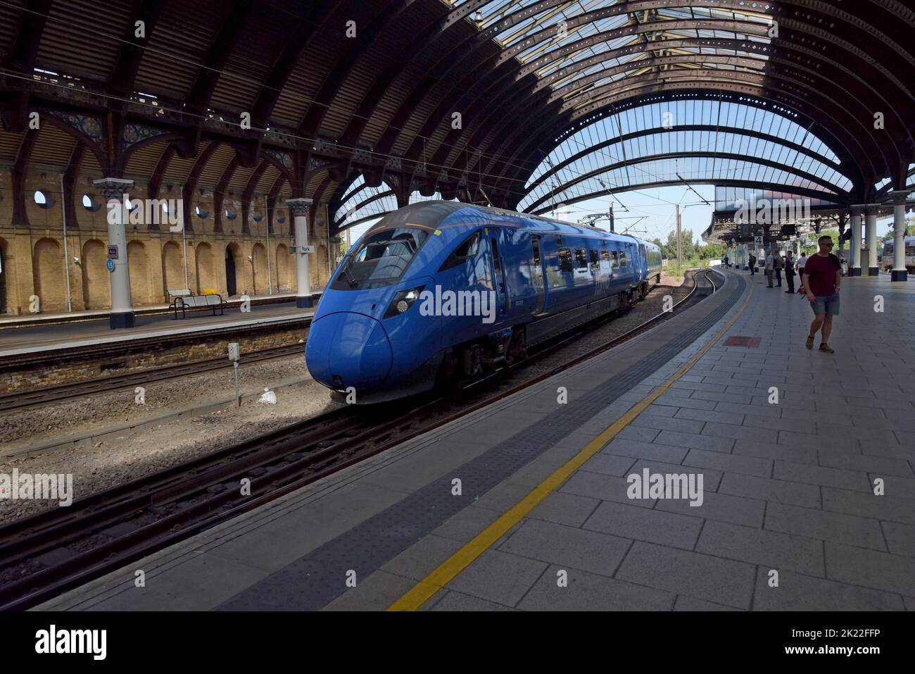 A Lumo Trains Class 803 AT300 high speed train arriving at York ...