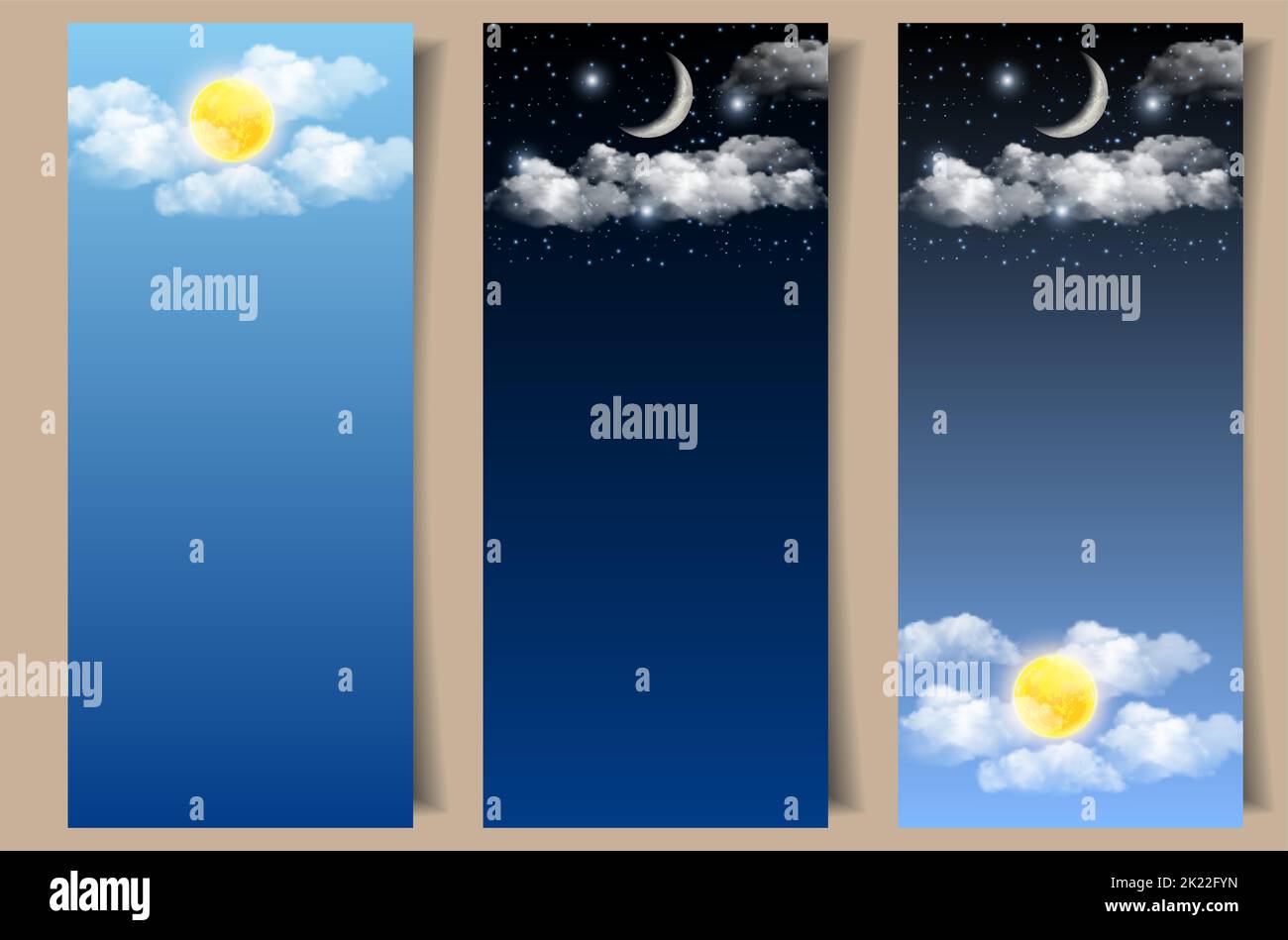 Vector set of day and night sky banners Stock Vector Image & Art - Alamy
