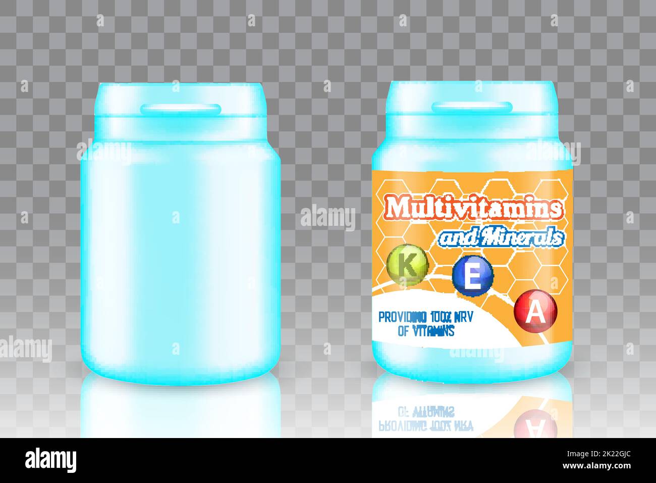 Multivitamin complex packaging vector mockup set Stock Vector Image ...