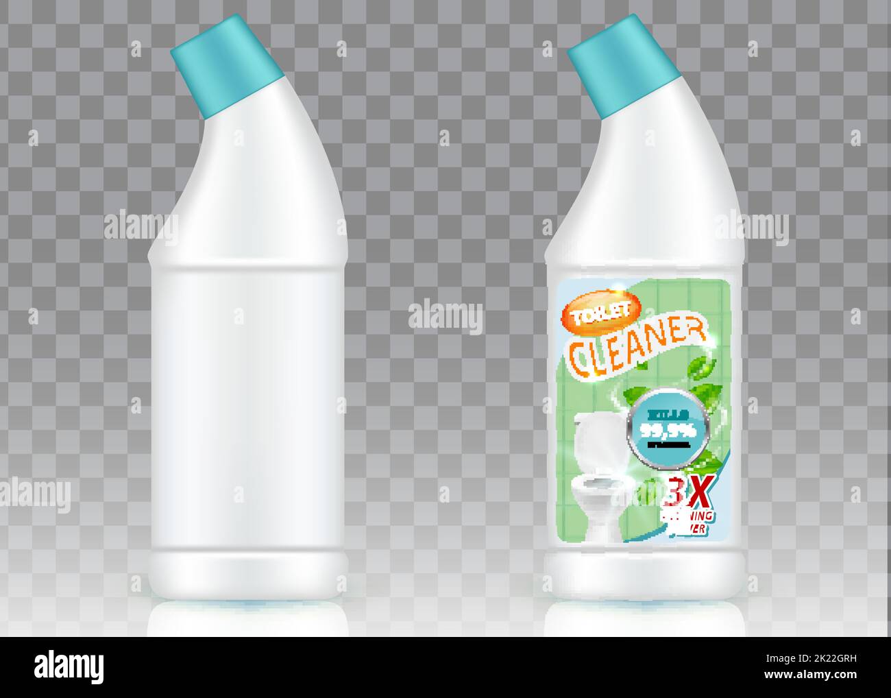 Toilet cleaner container mockup Stock Vector Images - Alamy