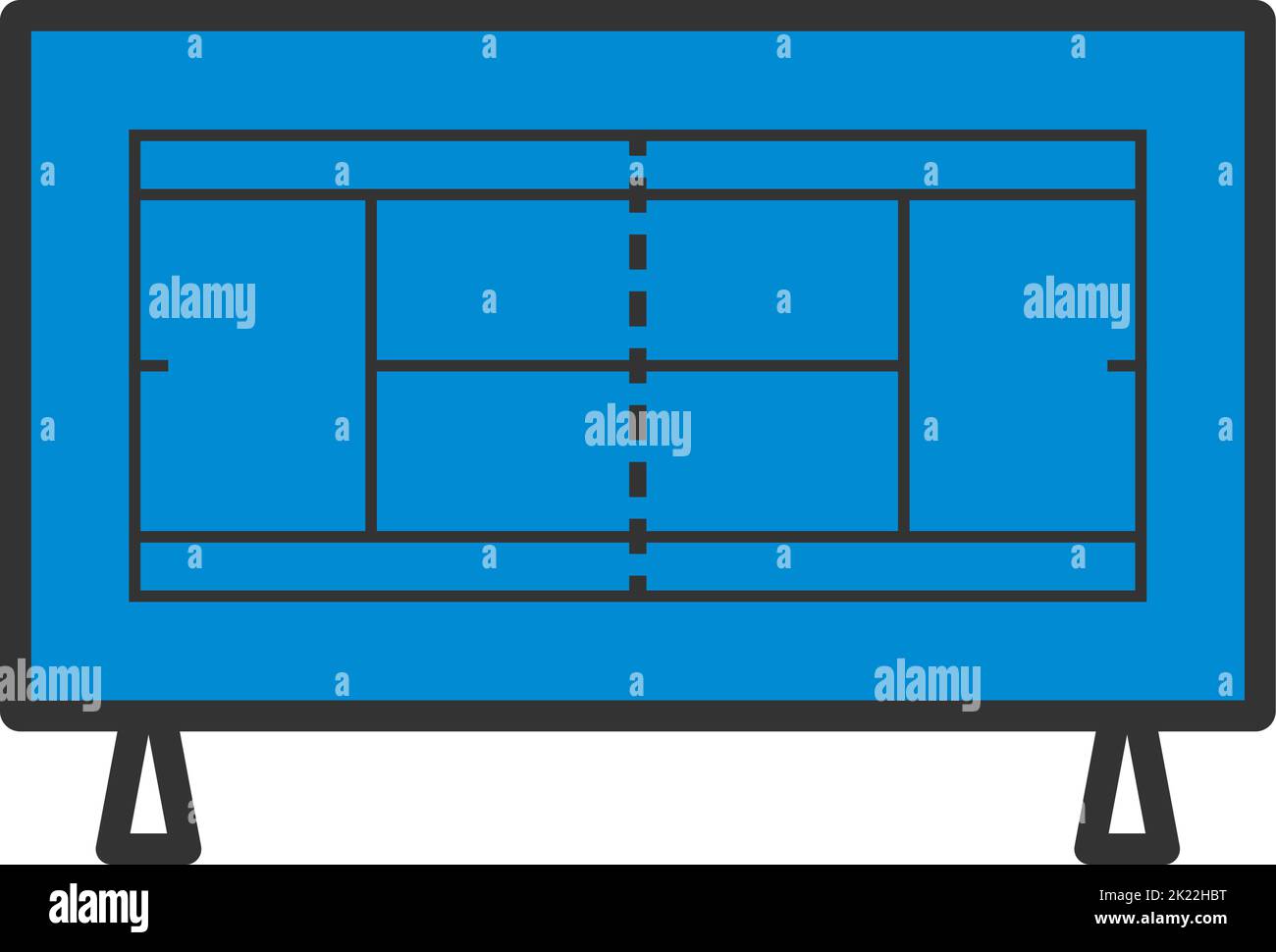 Tennis TV Translation Icon. Editable Bold Outline With Color Fill ...