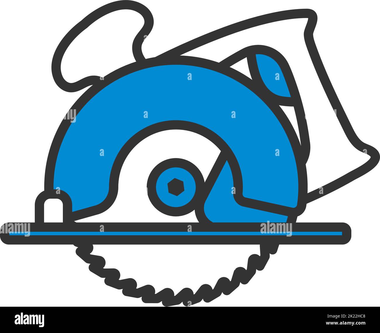 Circular Saw Icon. Editable Bold Outline With Color Fill Design. Vector ...